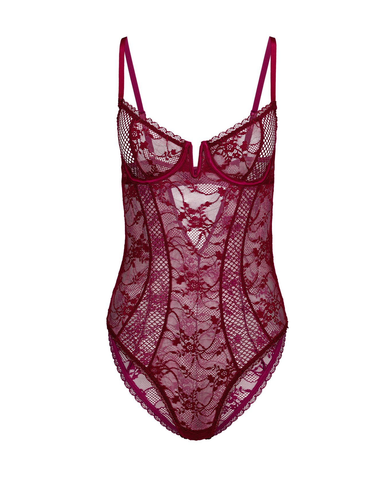 Esther Dark Red Bodysuit, XS-XL | Adore Me