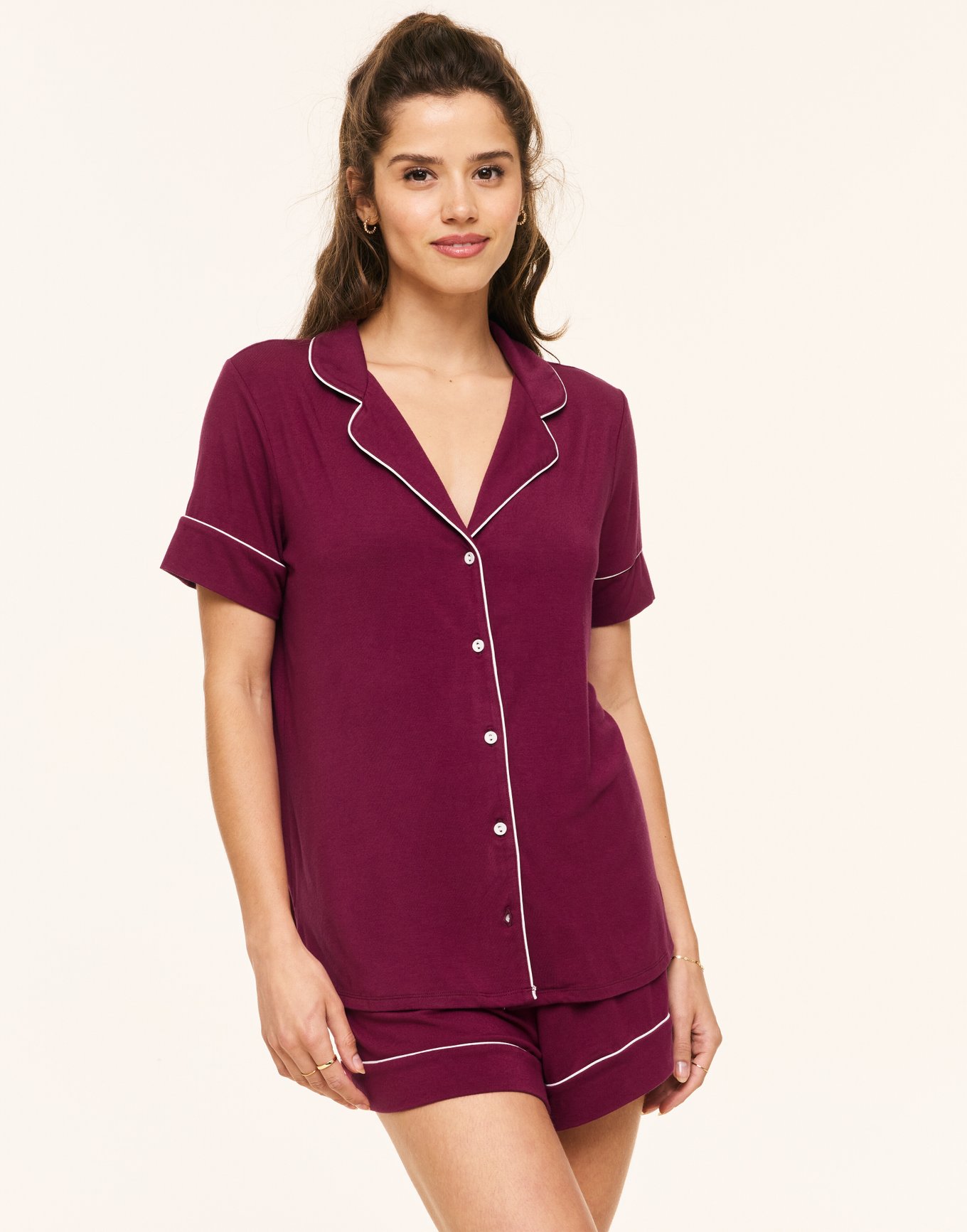 Jayne Dark Red PJ Set, XS-4X | Adore Me