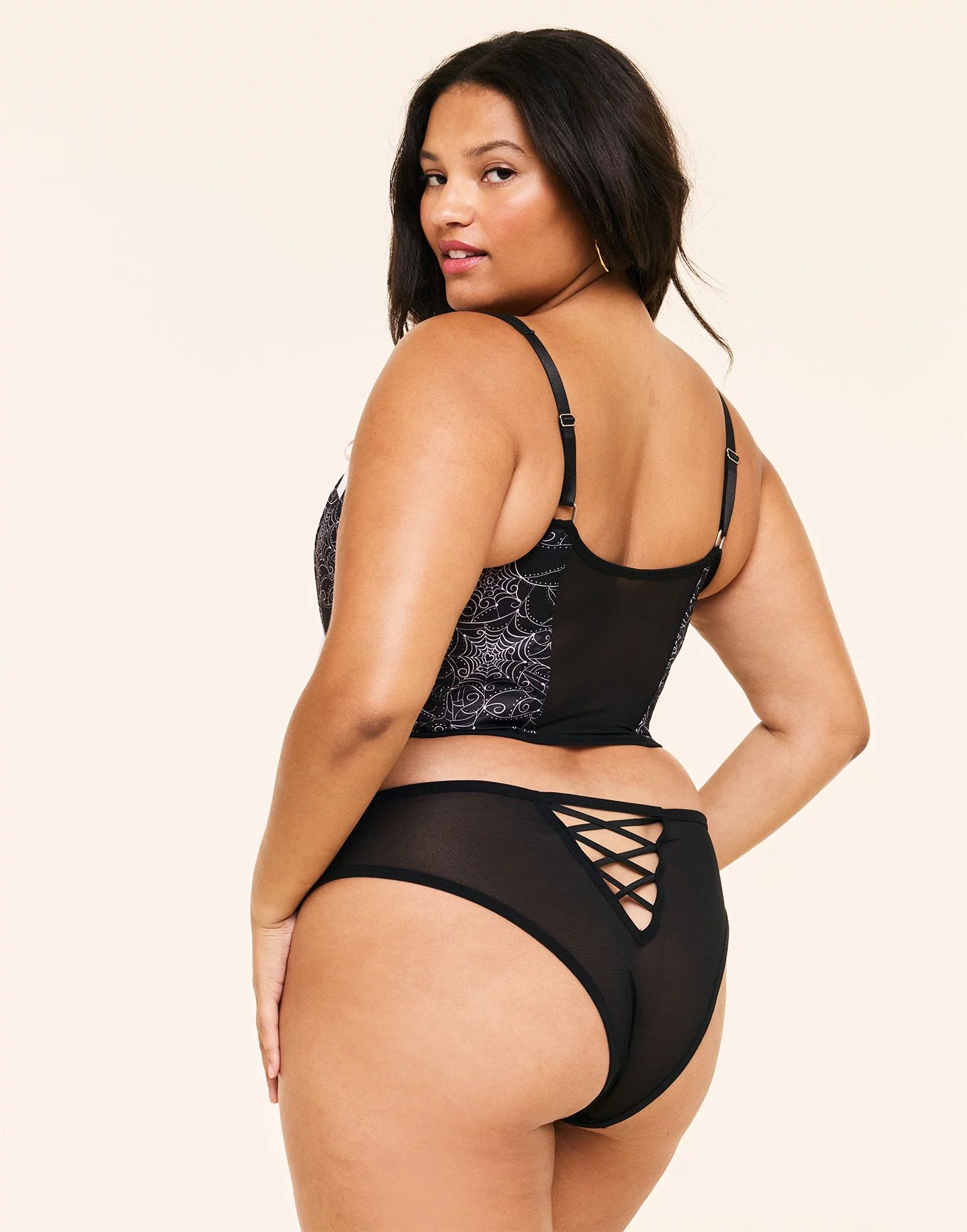 Alex Novelty Black Plus Corset top | Adore Me