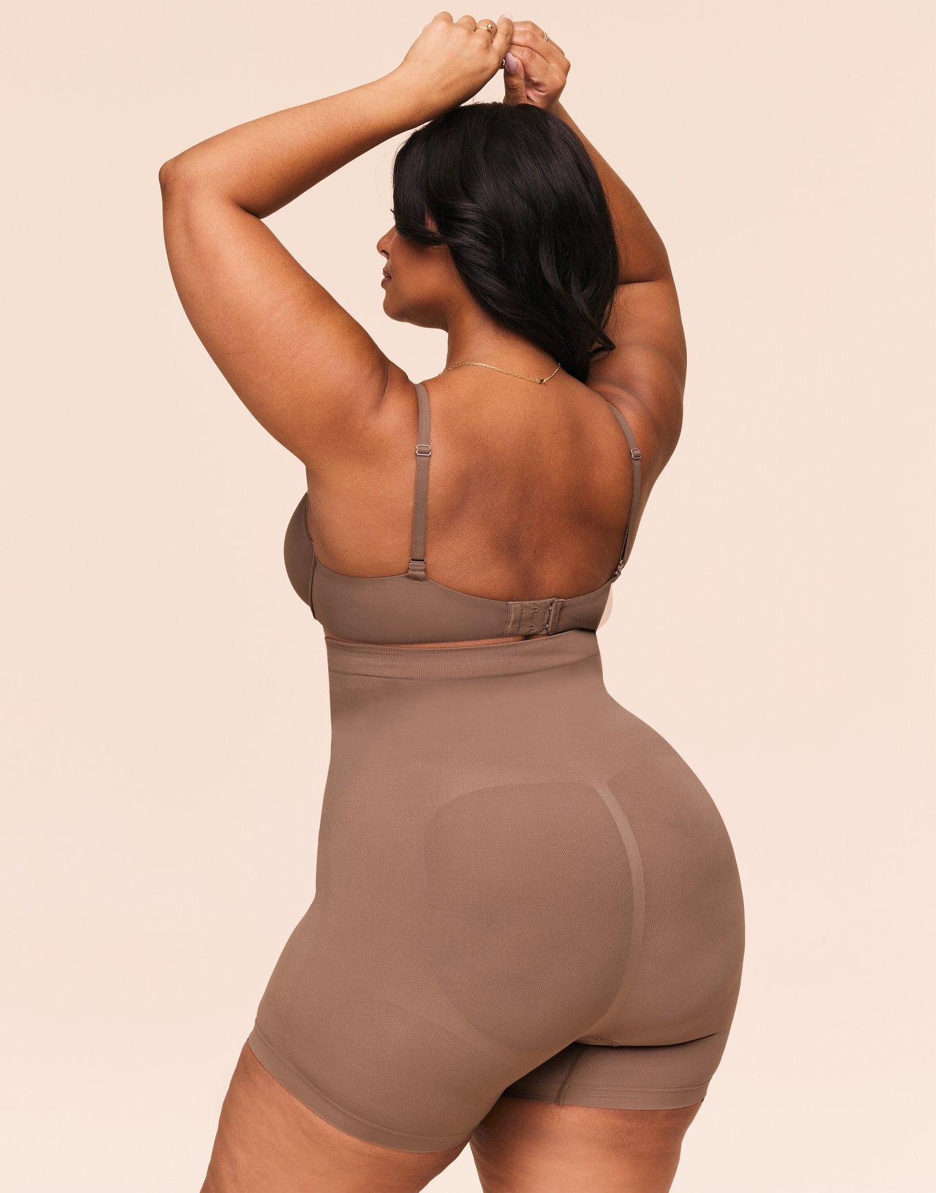 Reece Medium Beige Plus High Waisted Short, 1X/2X-3X/4X | Adore Me