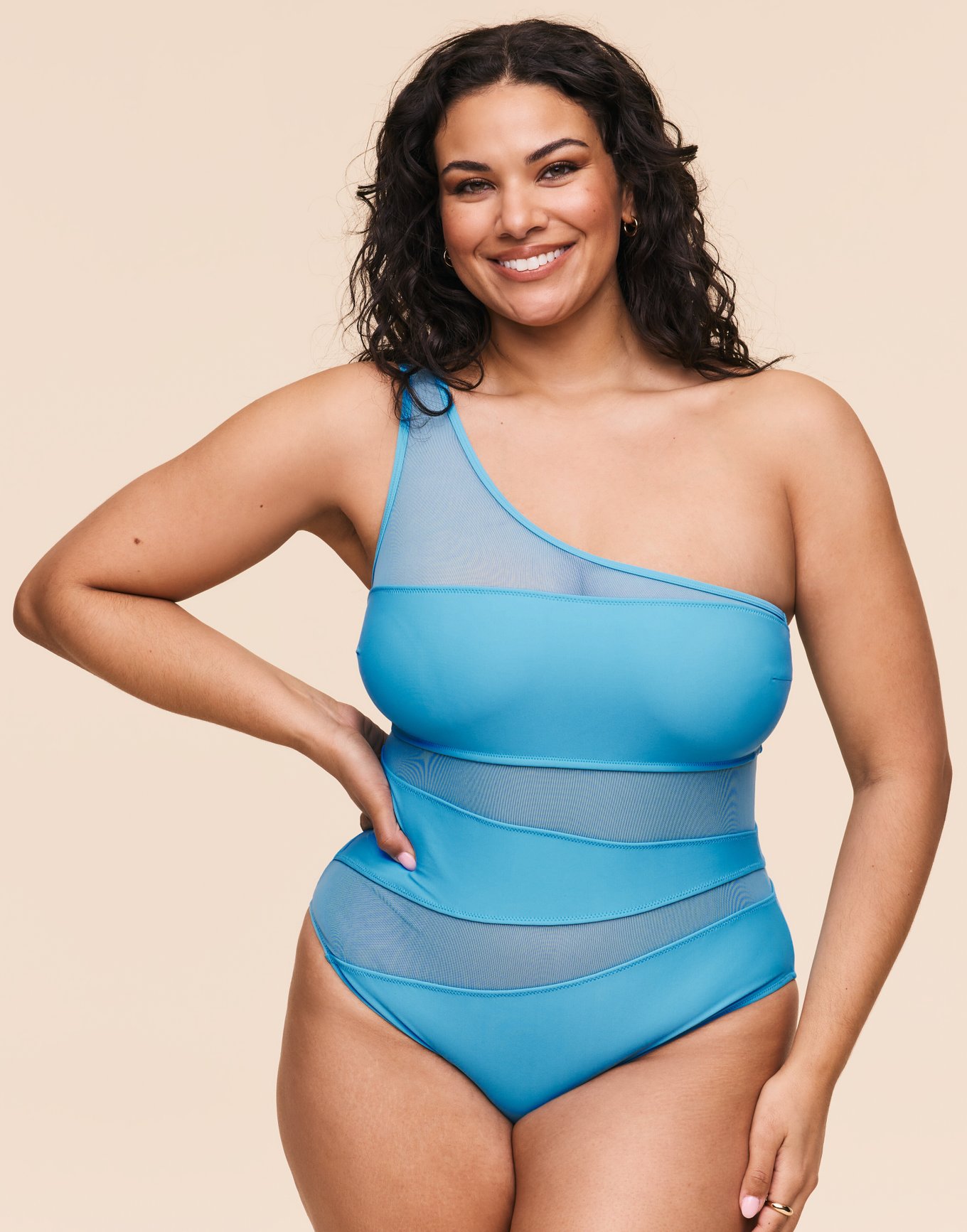 Kimora Medium Blue Plus One Piece, 1X-4X | Adore Me