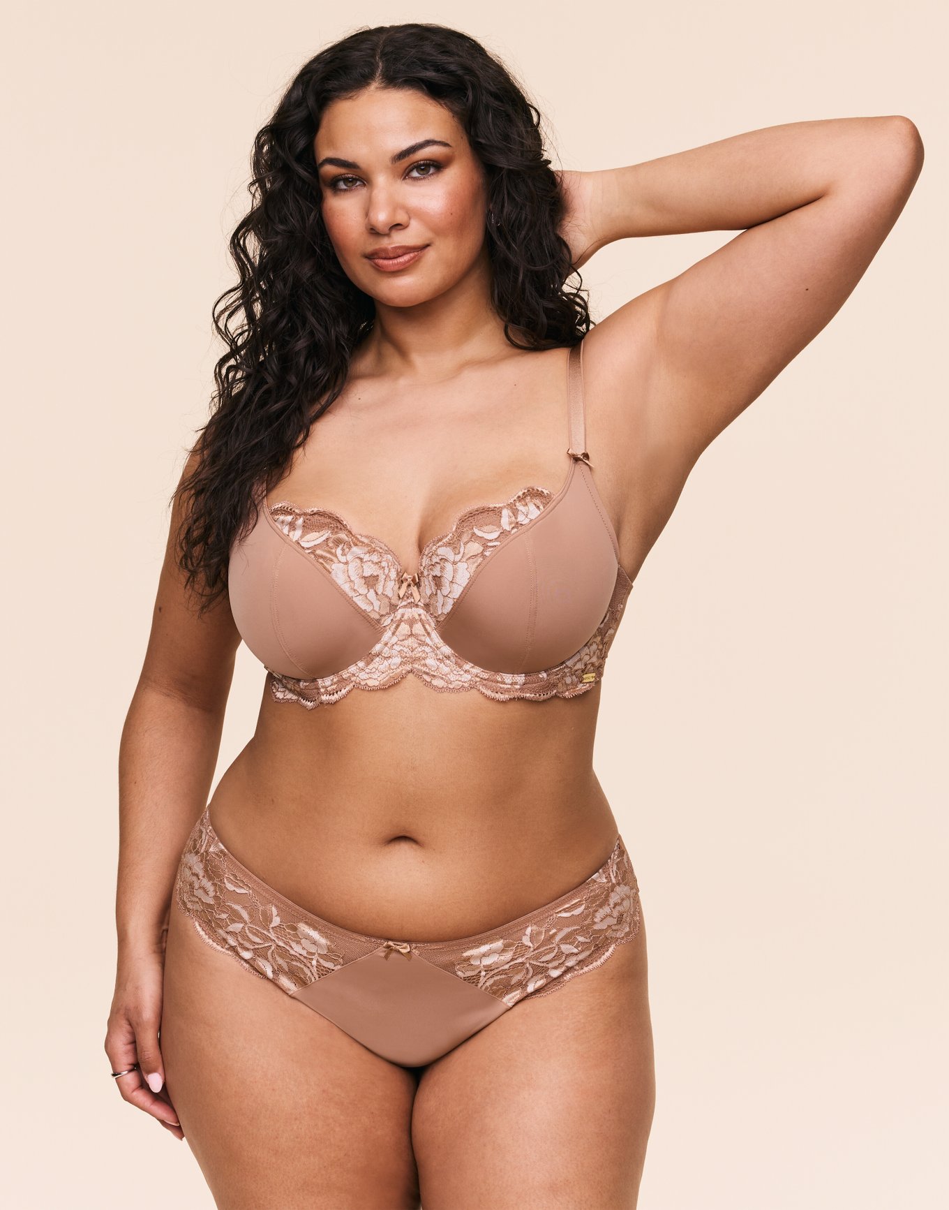 Vicky Medium Beige 2 Plus Unlined Full Coverage | Adore Me