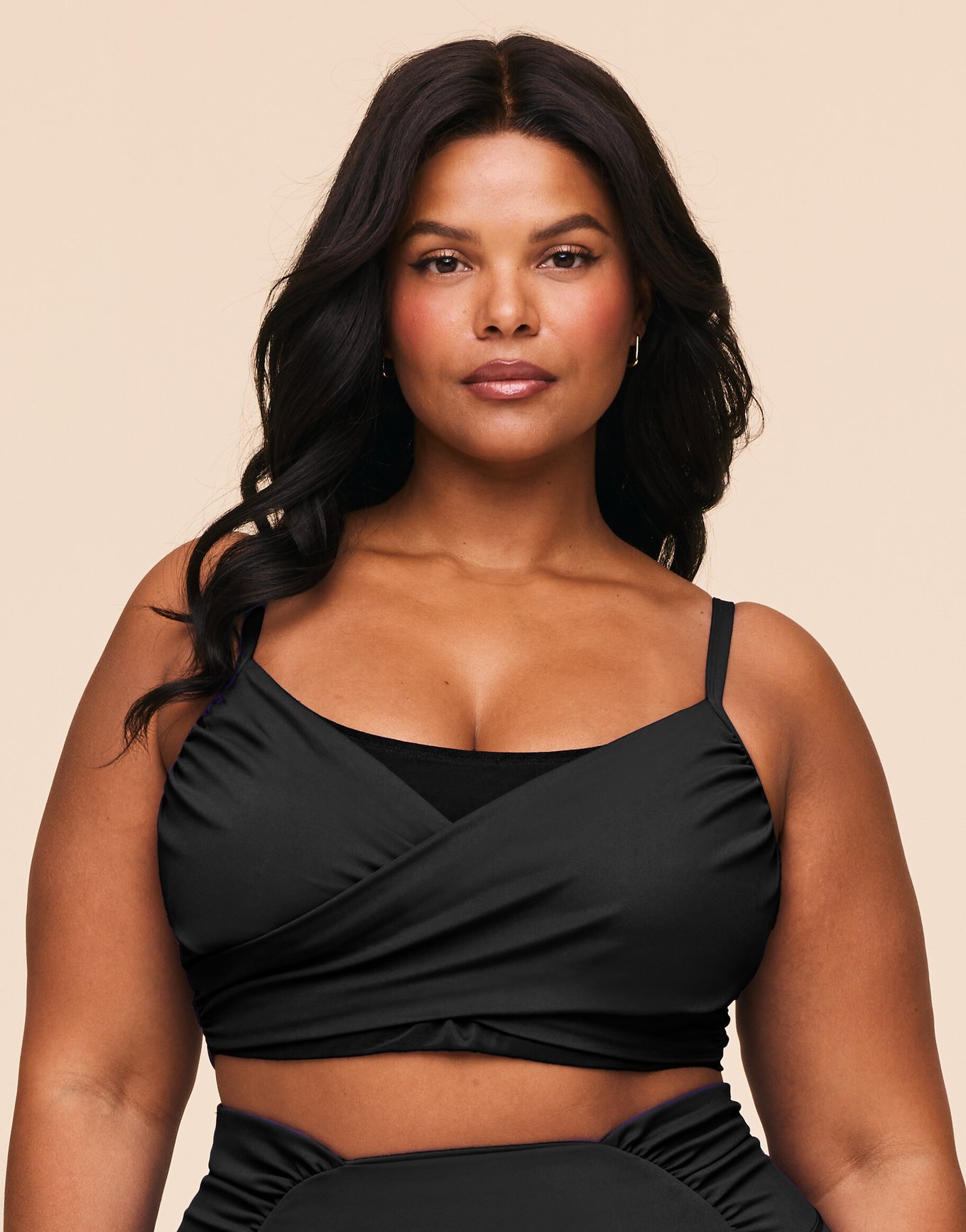 Nebula Ruched Sports Bra Black Plus Nebula Sports Bra | Adore Me