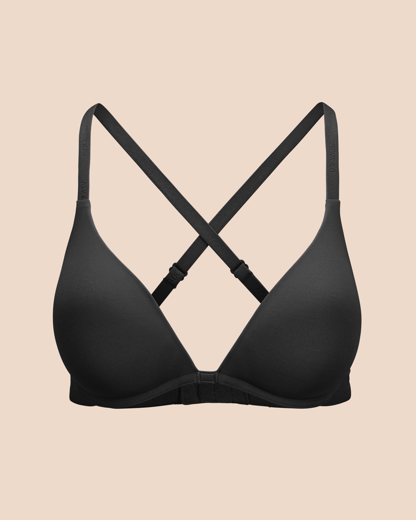 Natalya Black Push Up Plunge Bra and Panty Set, 32B-38DD | Adore Me