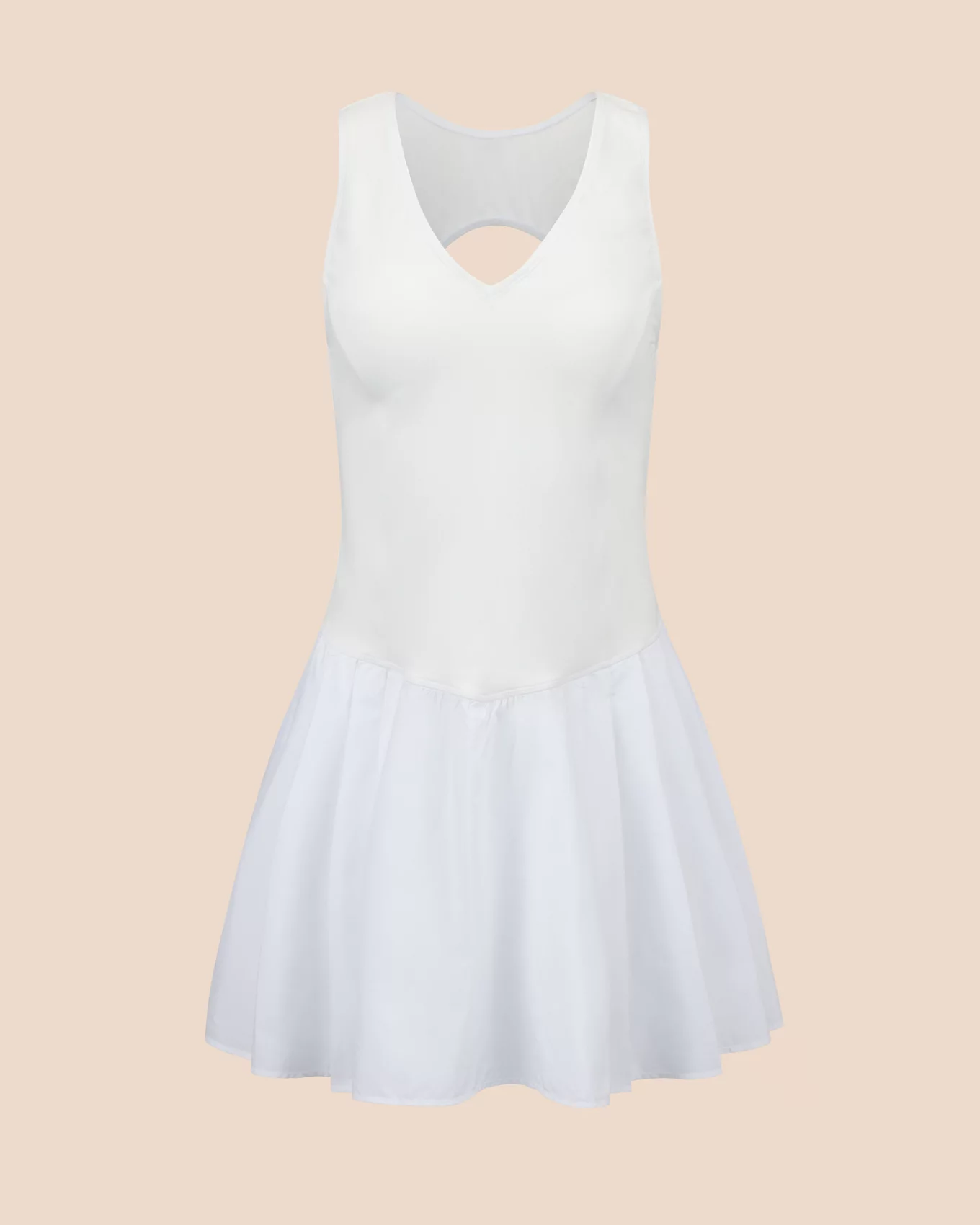 Olivia White Active Dress and Short Set, L | Adore Me