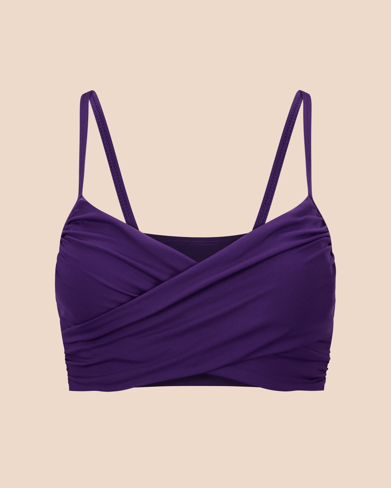 Nebula Ruched Dark Purple Sports Bra, XS-4X | Adore Me