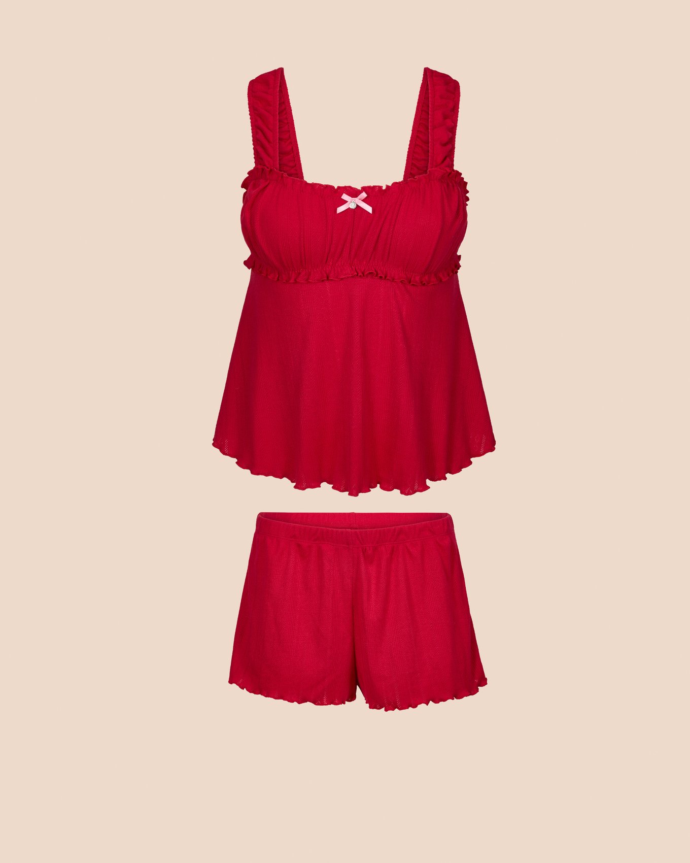 Leanore Dark Red Tank and Short PJ Set | Adore Me