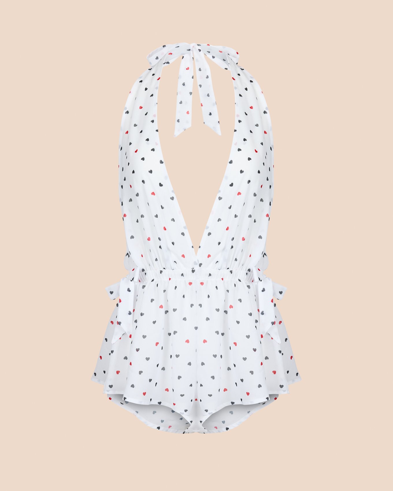 Merilyn Heart White Romper | Adore Me