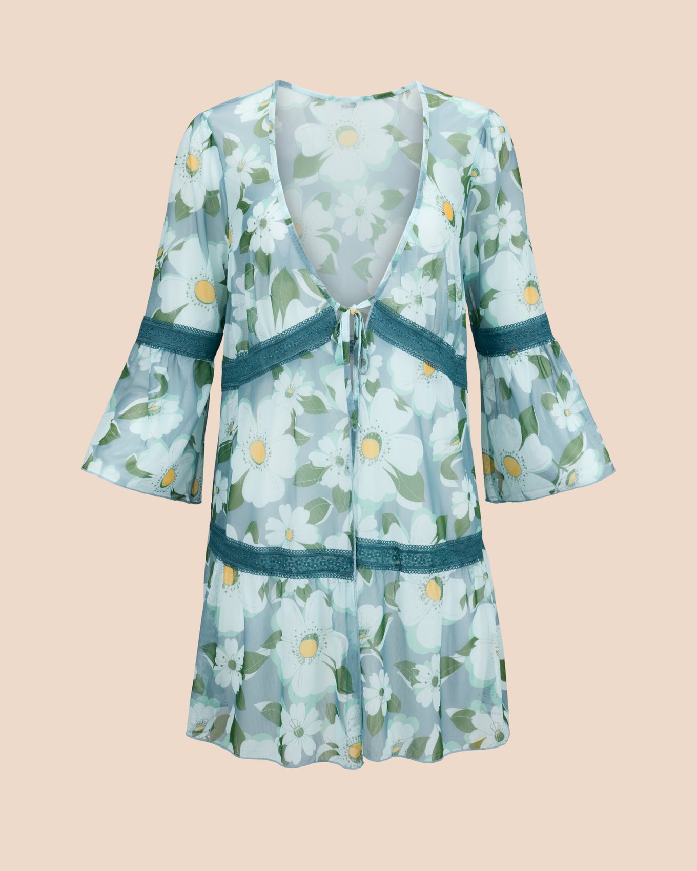 Soren Floral Blue Cover Up, S-M | Adore Me