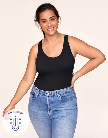 The Anytime Tank Black Seamless Tank, XS-XL | Adore Me