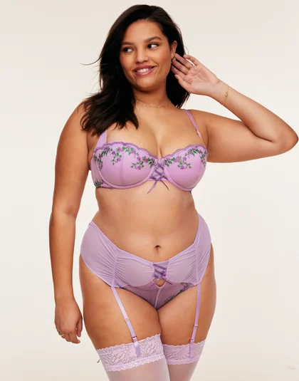 Sophy Medium Purple Balconette with Removable Push Up Cookies, | Adore Me