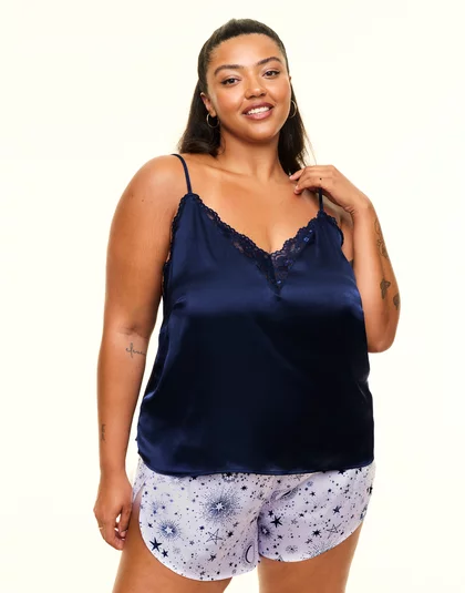 Linny Light White Plus Camisole and Short Set | Adore Me